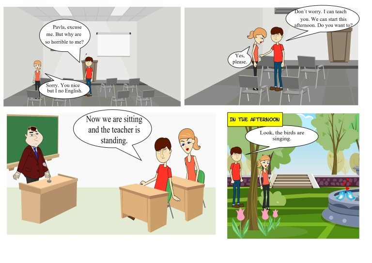 Present simple or present continuous? - Games to learn English