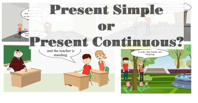 Present continuous comic1 fb - Games to learn English