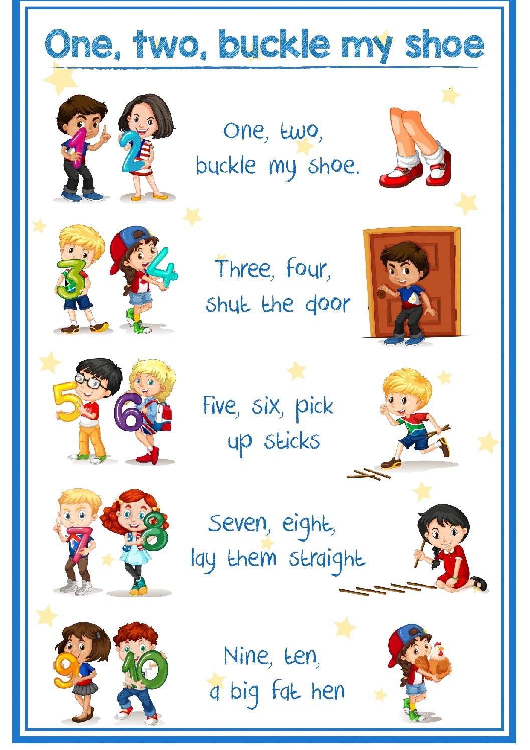 Numbers chant 1-10 - Games to learn English